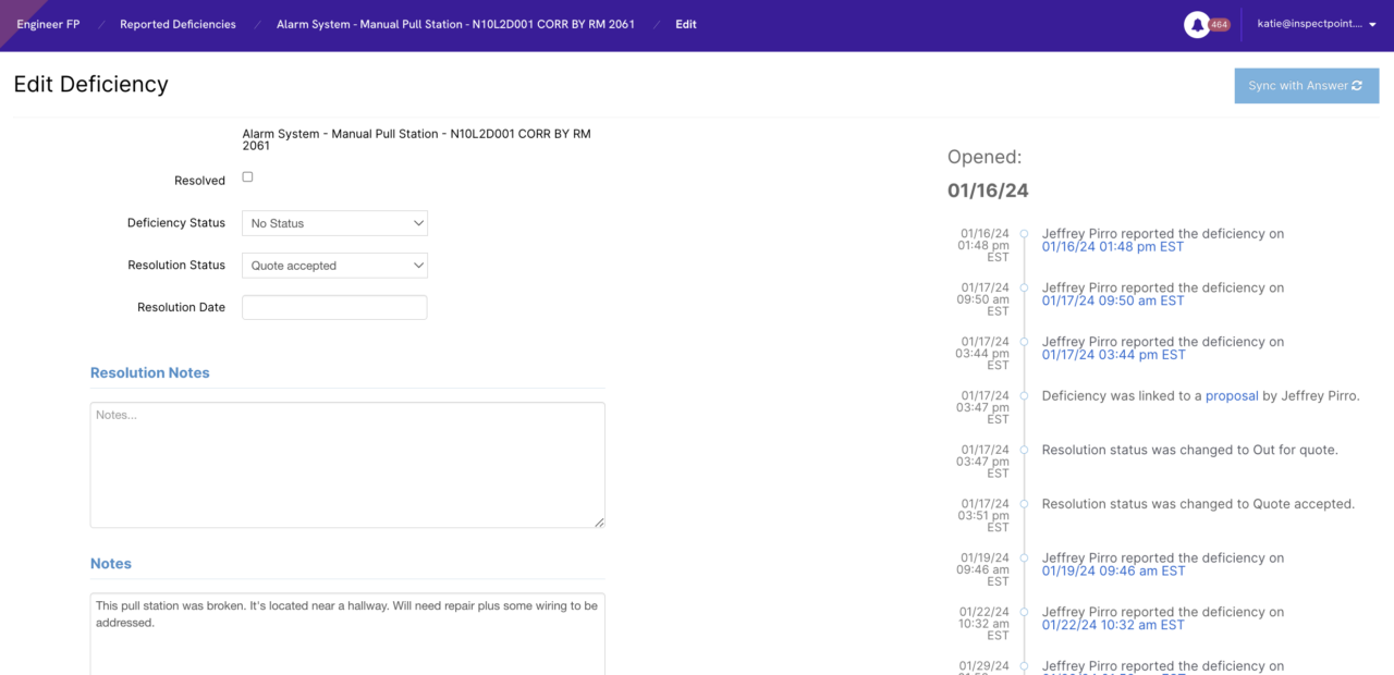 Streamline Deficiencies Reporting with Inspect Point